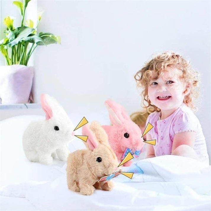 Cute artificial rabbit (educational interactive toy can walk and talk ...